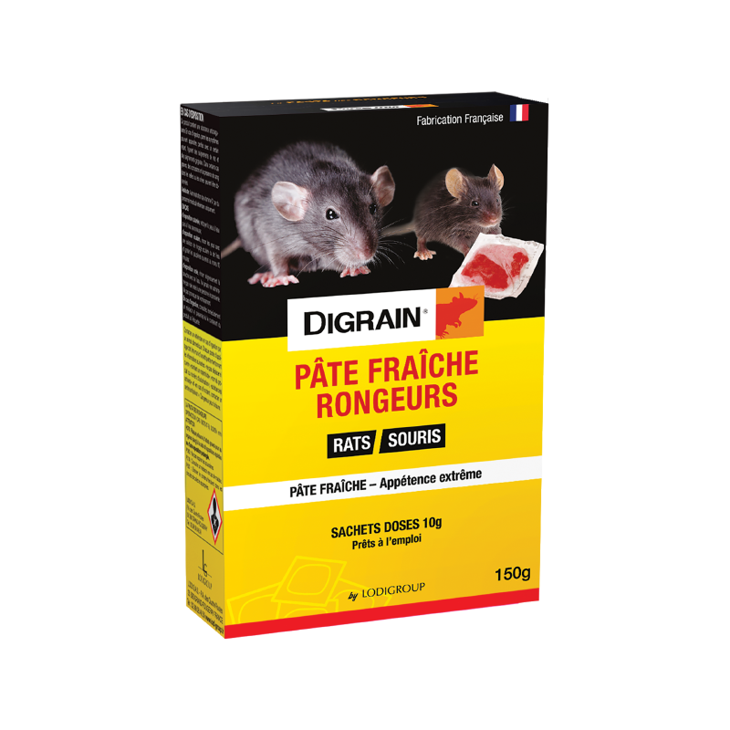DIGRAIN® Pâte Fraîche Rongeurs 150g - Lodi-hygiène